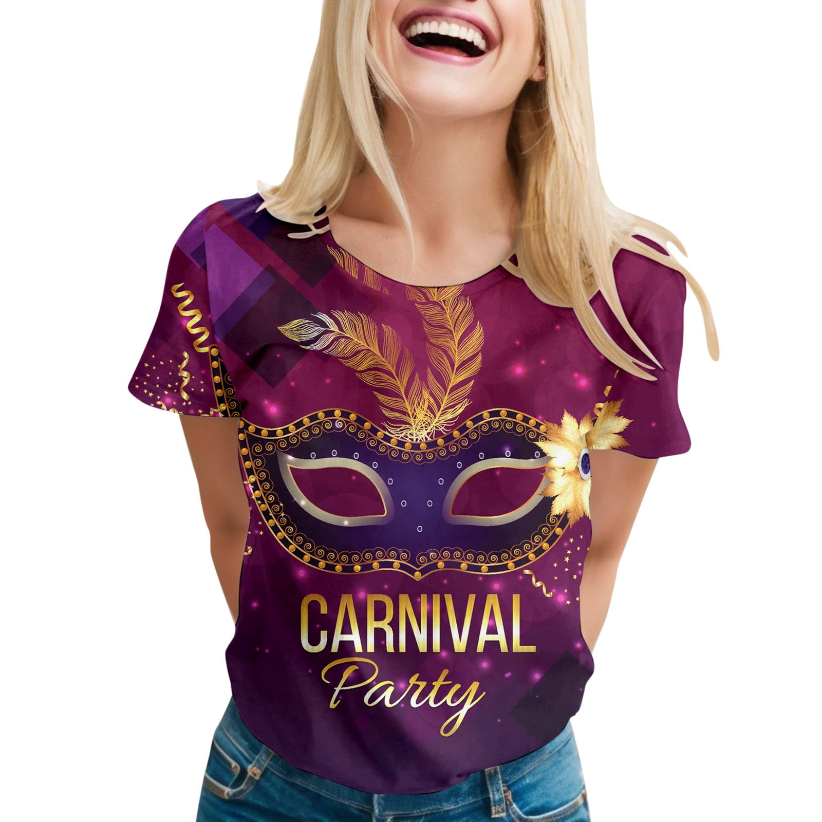 Pmuybhf Female July 4 Blouses For Women Dressy Casual Sexy Womens
