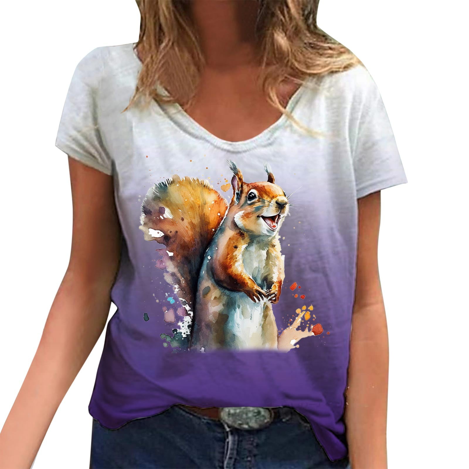 Pmuybhf Female July 4th Plus Size Tops For Women Fall Sexy Womens