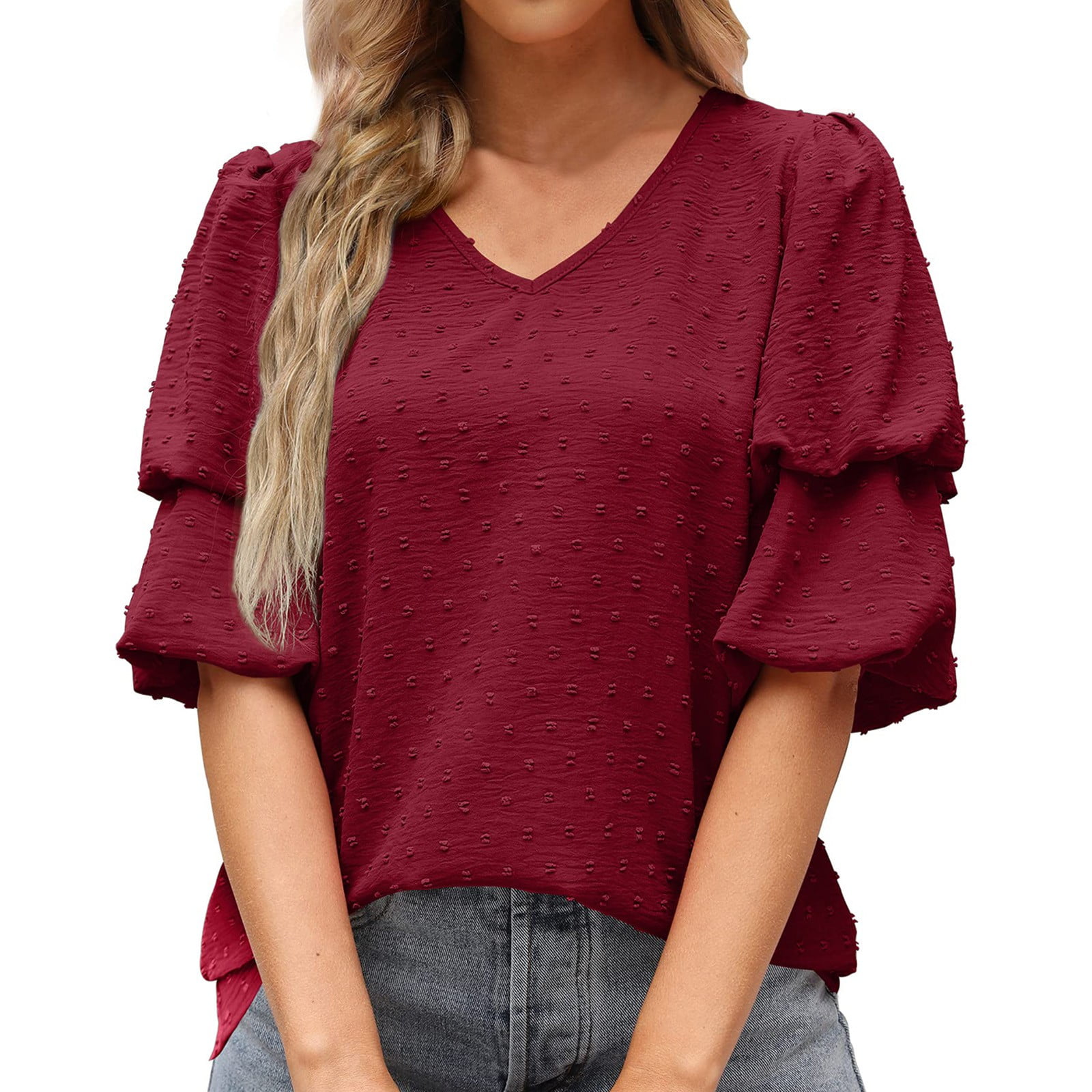Pmuybhf Female July 4th Plus Size Tops For Women Fall Sexy Womens