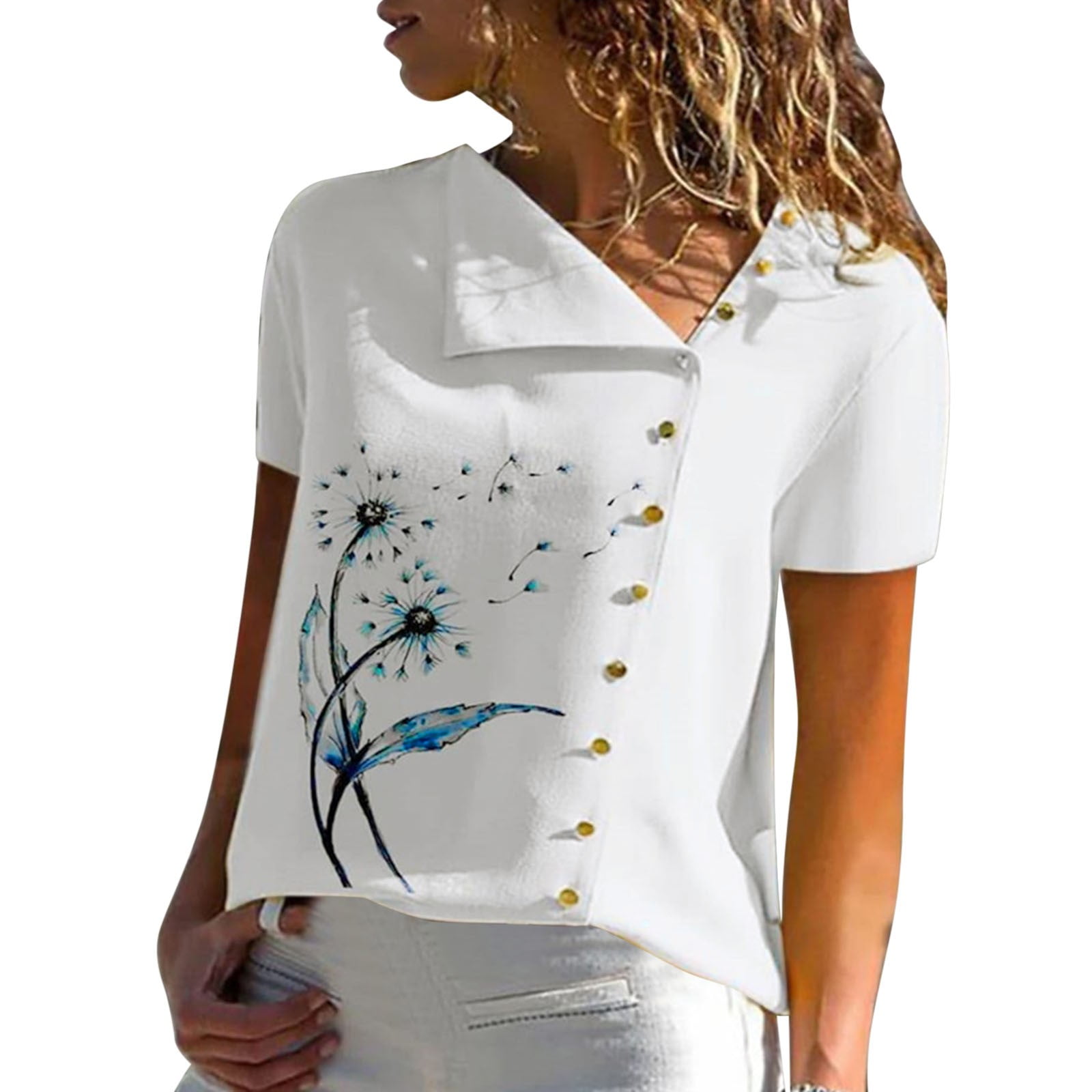 Pmuybhf Female July 4th Womens Tops Dressy Casual Plus Size Womens