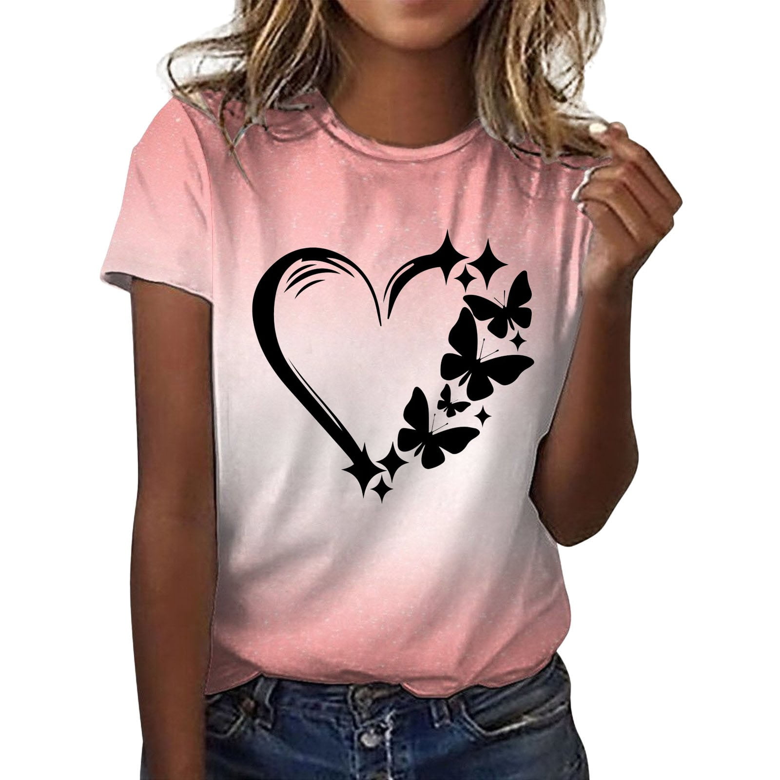 Pmuybhf Female July 4th Womens Tops Sexy Casual Cleavage Womens Fashion