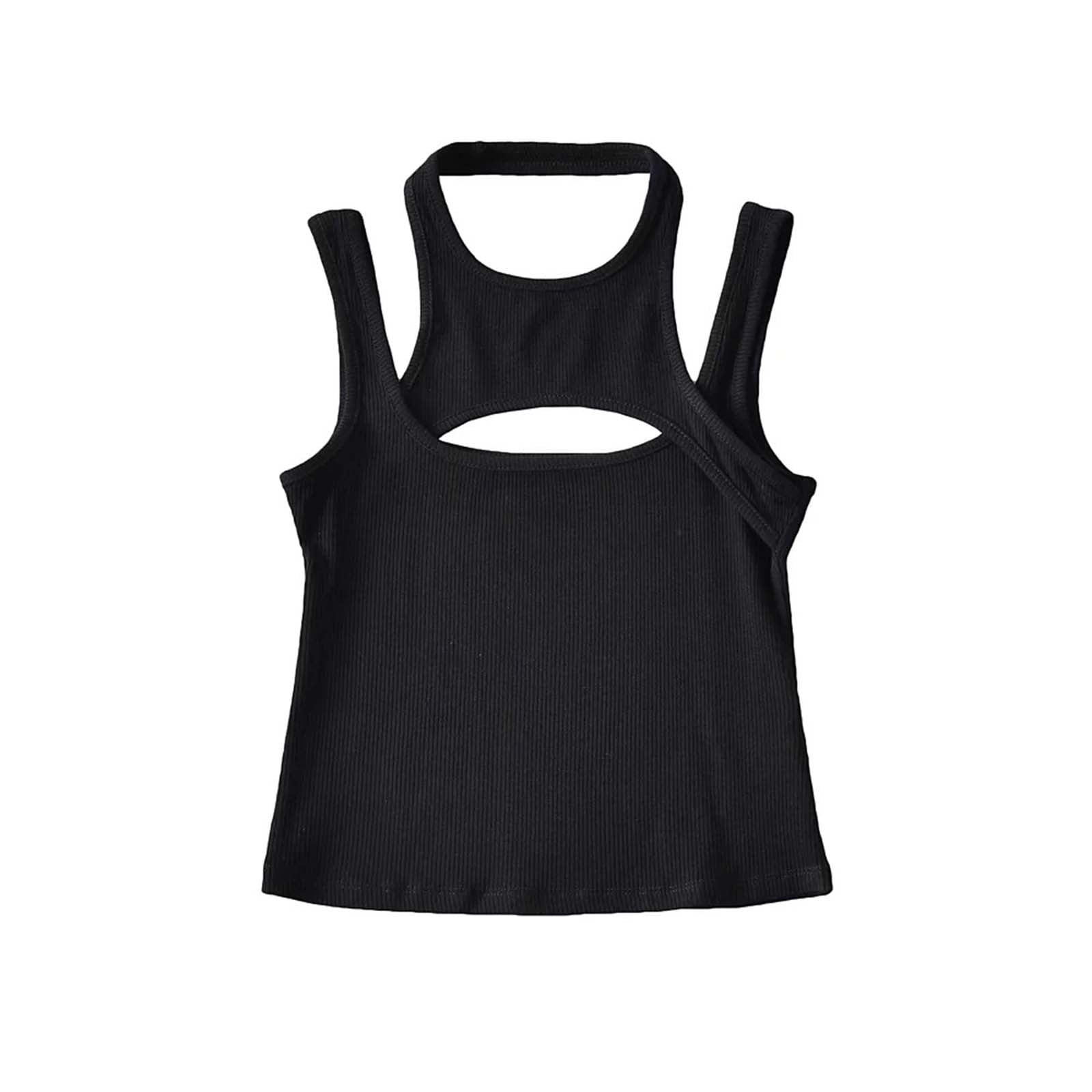 Pmuybhf Female M July 4th Square Neck Tank Top Bodysuit For Women Women Off The Shoulder Halter