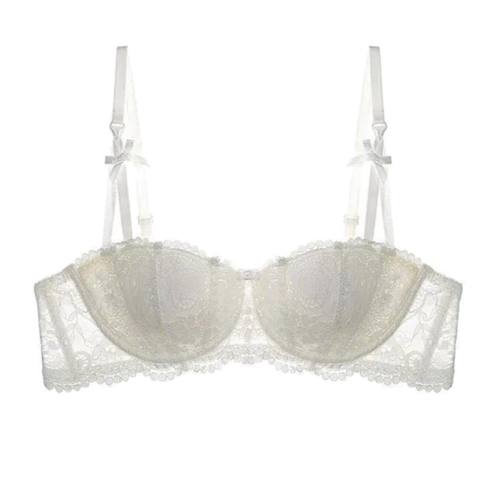 PMUYBHF Female Push up Bras for Women Plus Size Extra Padding Lace Half ...