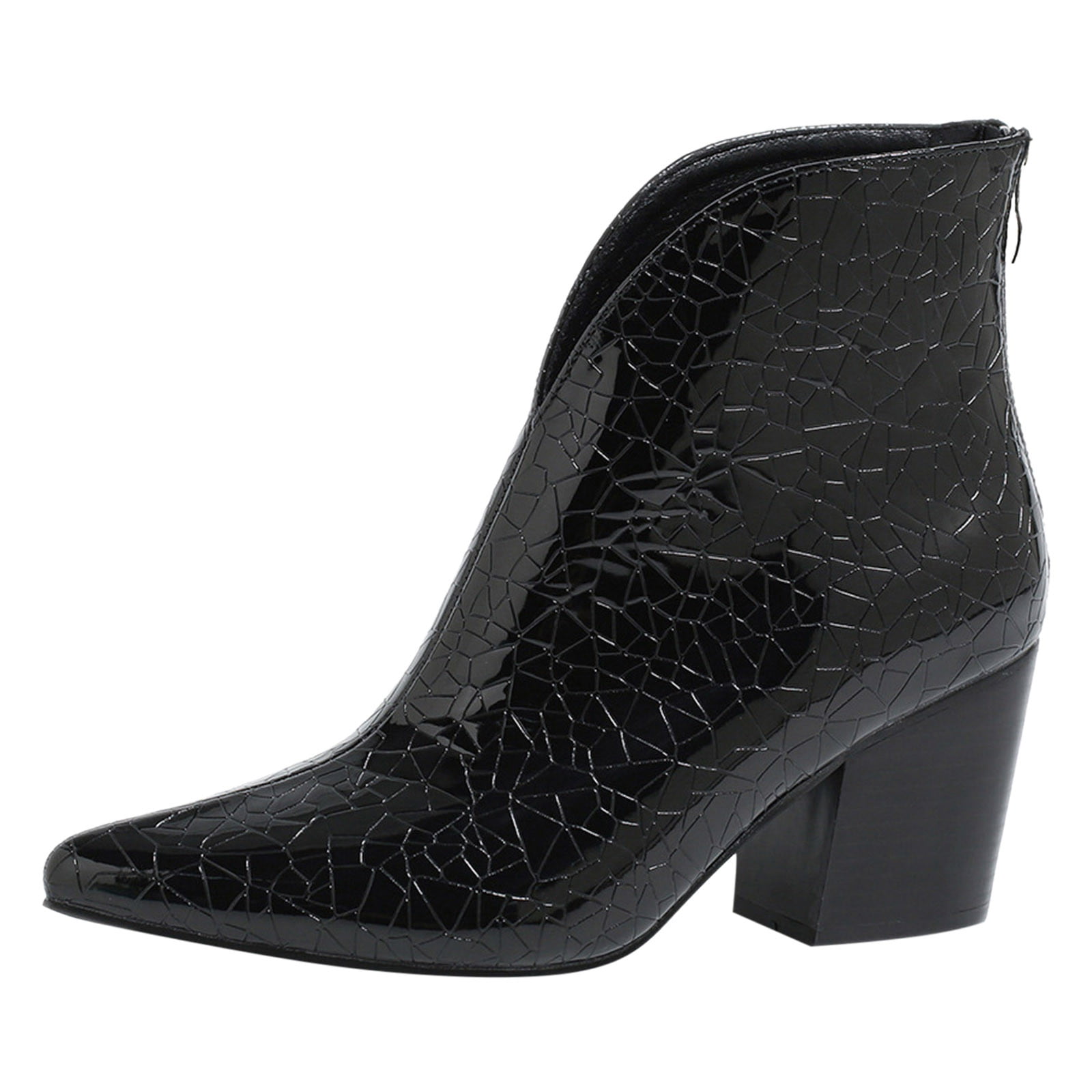 PMUYBHF Women Boots Women Ankle Boots Fashionable New Pattern Simple ...
