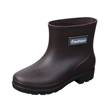 Shiny Lucky Horseshoes Rubber Mid Calf Sporty Women Rain Boot - Walmart.com