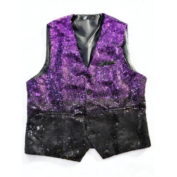 PMVFHDE 2026 Men's Gradient Sequin Suit Vest Vest For Men Slim Fit ...