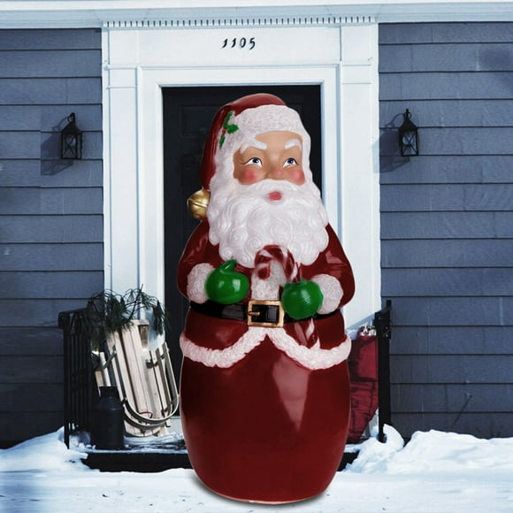 Outdoor Lighted Santas