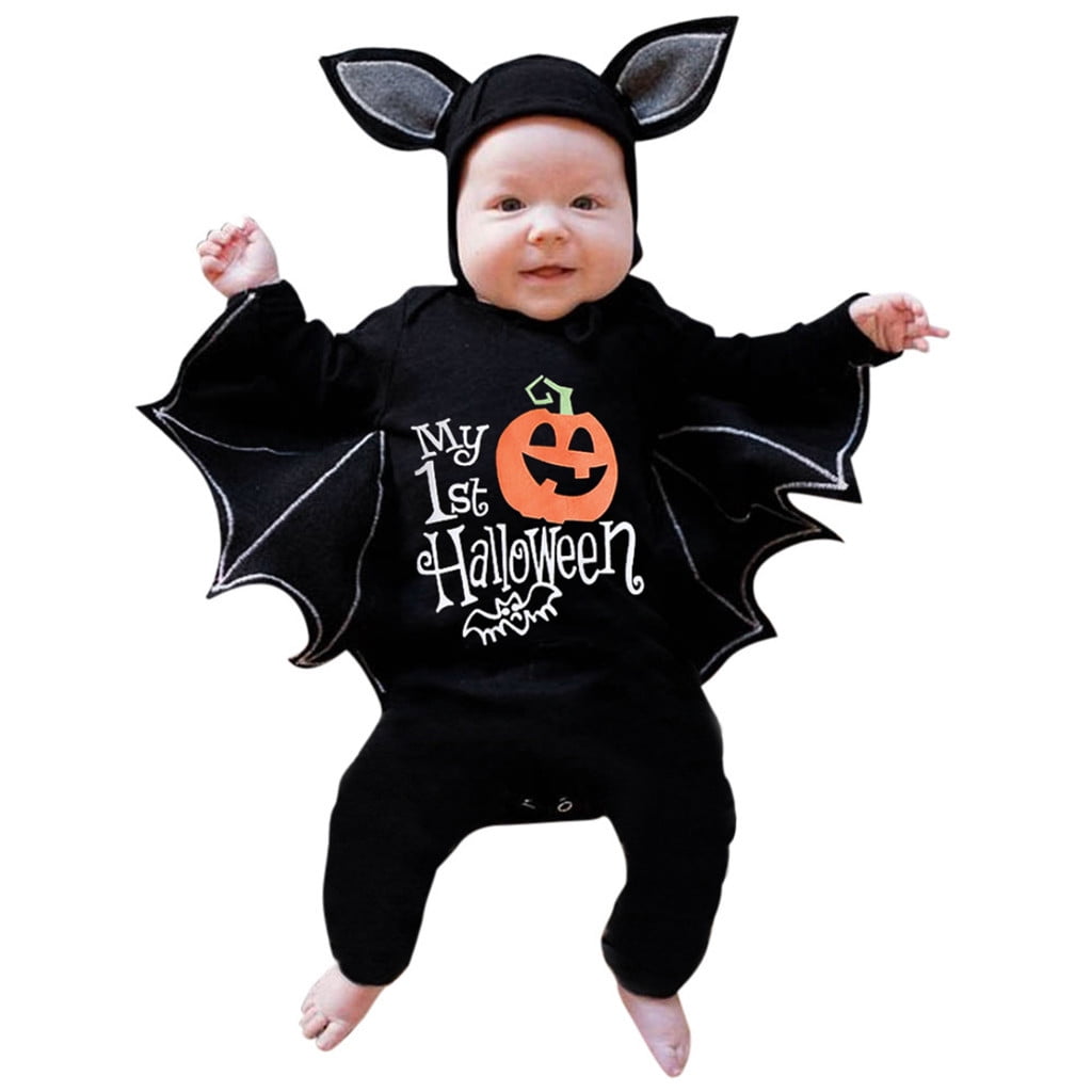 PMVFHDE Halloween Costumes Baby Outfits Gender Neutral Jumpsuits+Hat ...