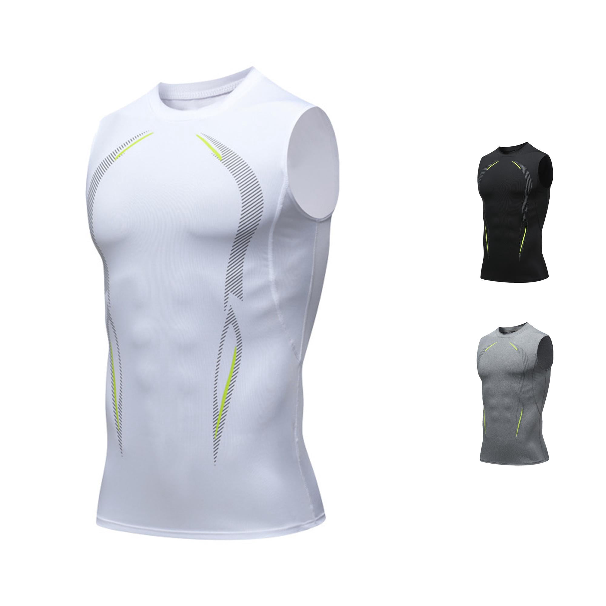 PMVFHDE Mens Shapewear Compression Fit Muscle Tank For Athletic ...