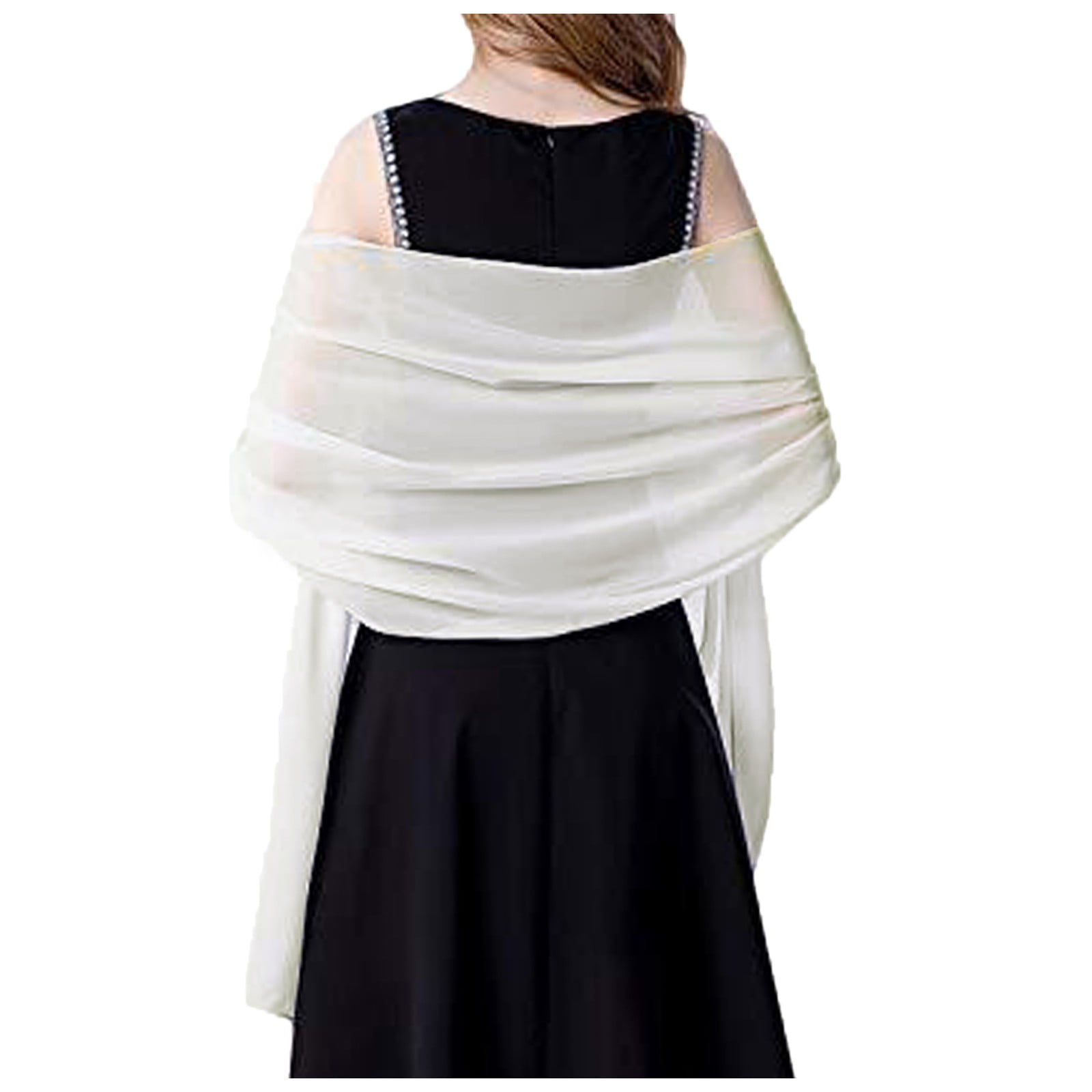 PMVFHDE Shawls and Wraps for Evening Dresses Sheer Chiffon Women ...