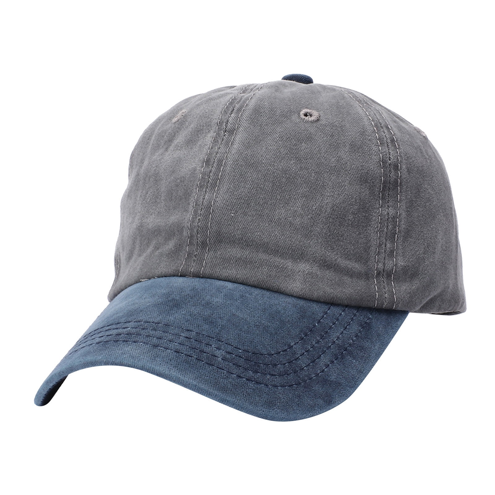 PMVFHDE Unisex Two-Tone Color Block Baseball Cap Retro Style Adjustable ...