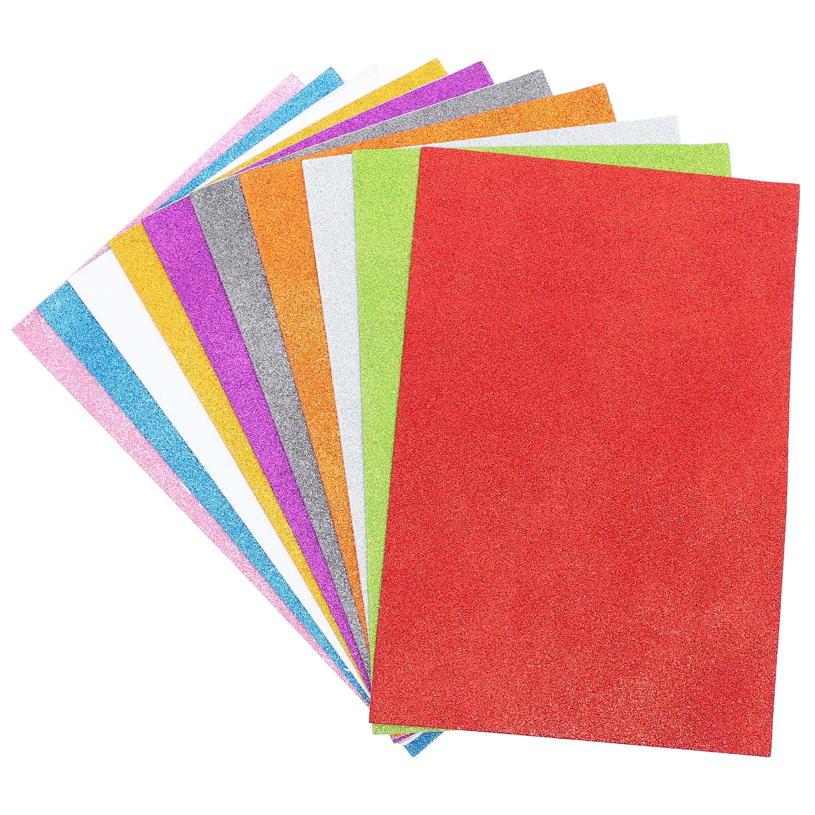 PTOOTP Self Adhesive Sheet Glitter Construction Paper 10 Sheets For ...