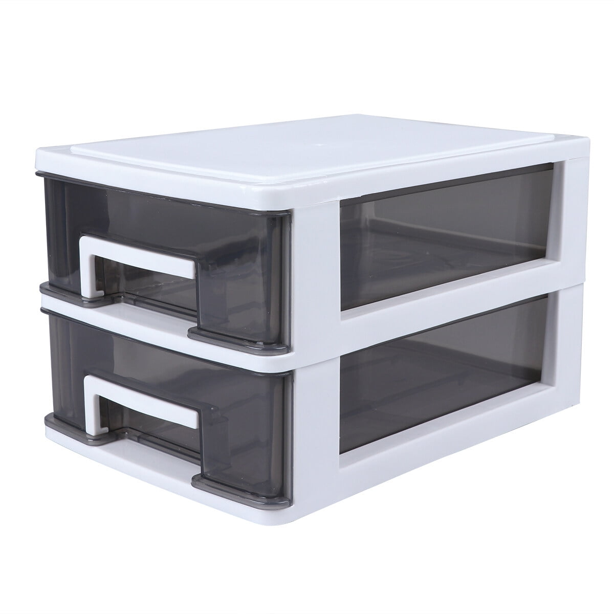 PTOOTP Stackable Plastic Storage Drawers White 1 Piece Organizer Rack ...