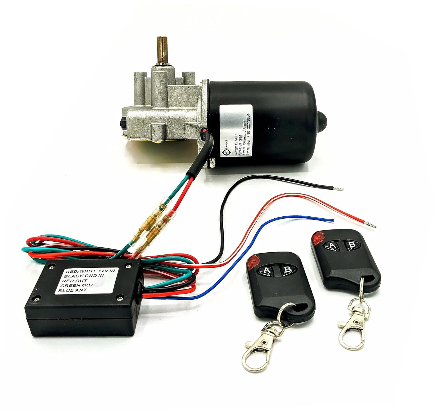 PN00111 - Makermotor Momentary Switch Option 12v dc 50 RPM 3/8" D Shaft ...