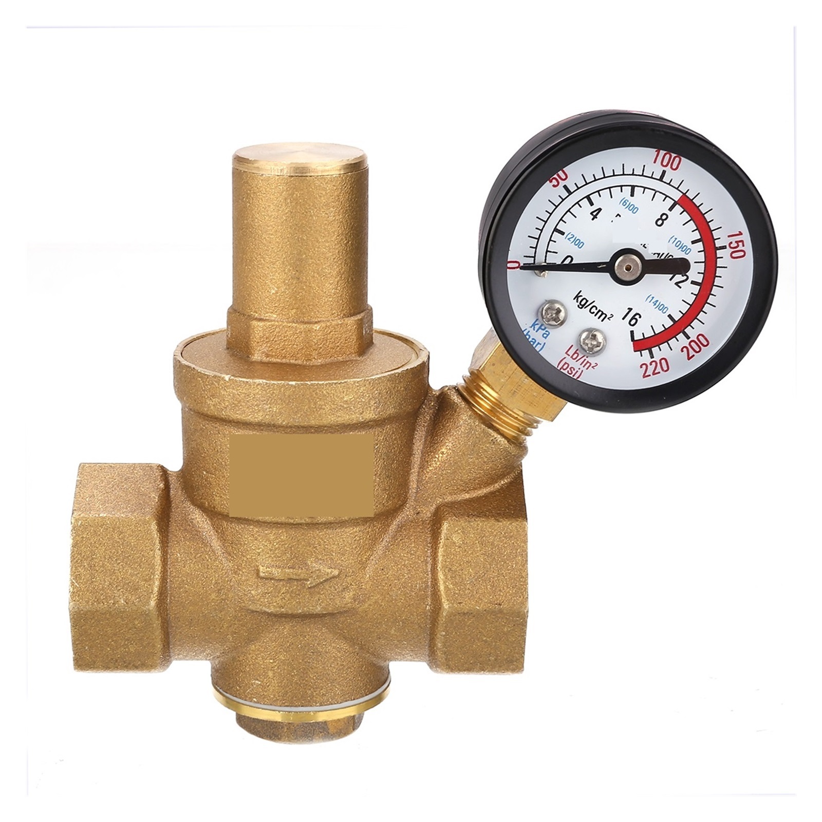 PN1.6 Water Pressure Reducer DN20 3/4" Brass Adjustable Pressure ...