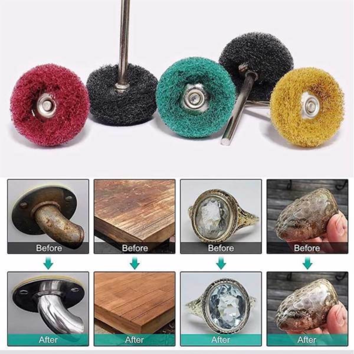 PNGCNG 80X Wheel Buffing Polishing Set For Dremel Rotary Tool Bits ...