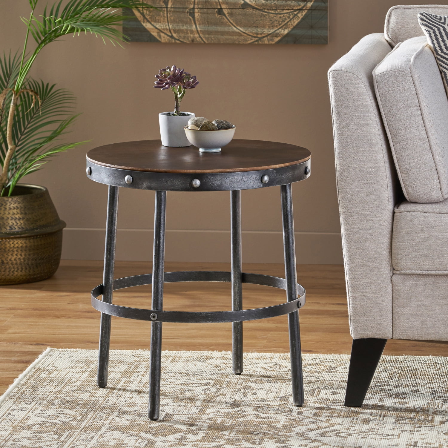PNGCNG RIVET SIDE TABLE - Walmart.com
