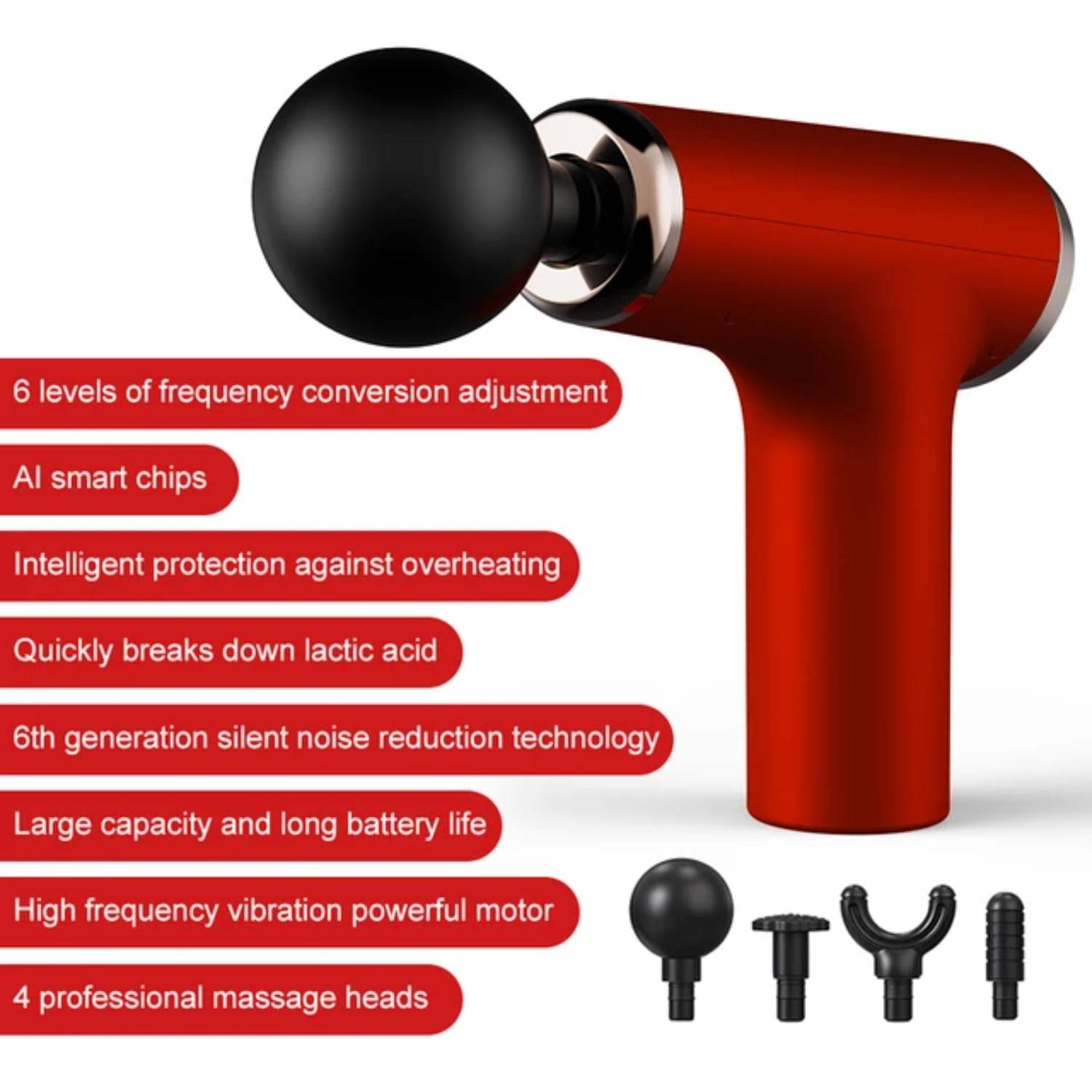 PNGXQON Mini Fascia Gun Relaxation Vibration Massage Muscle Massager ...
