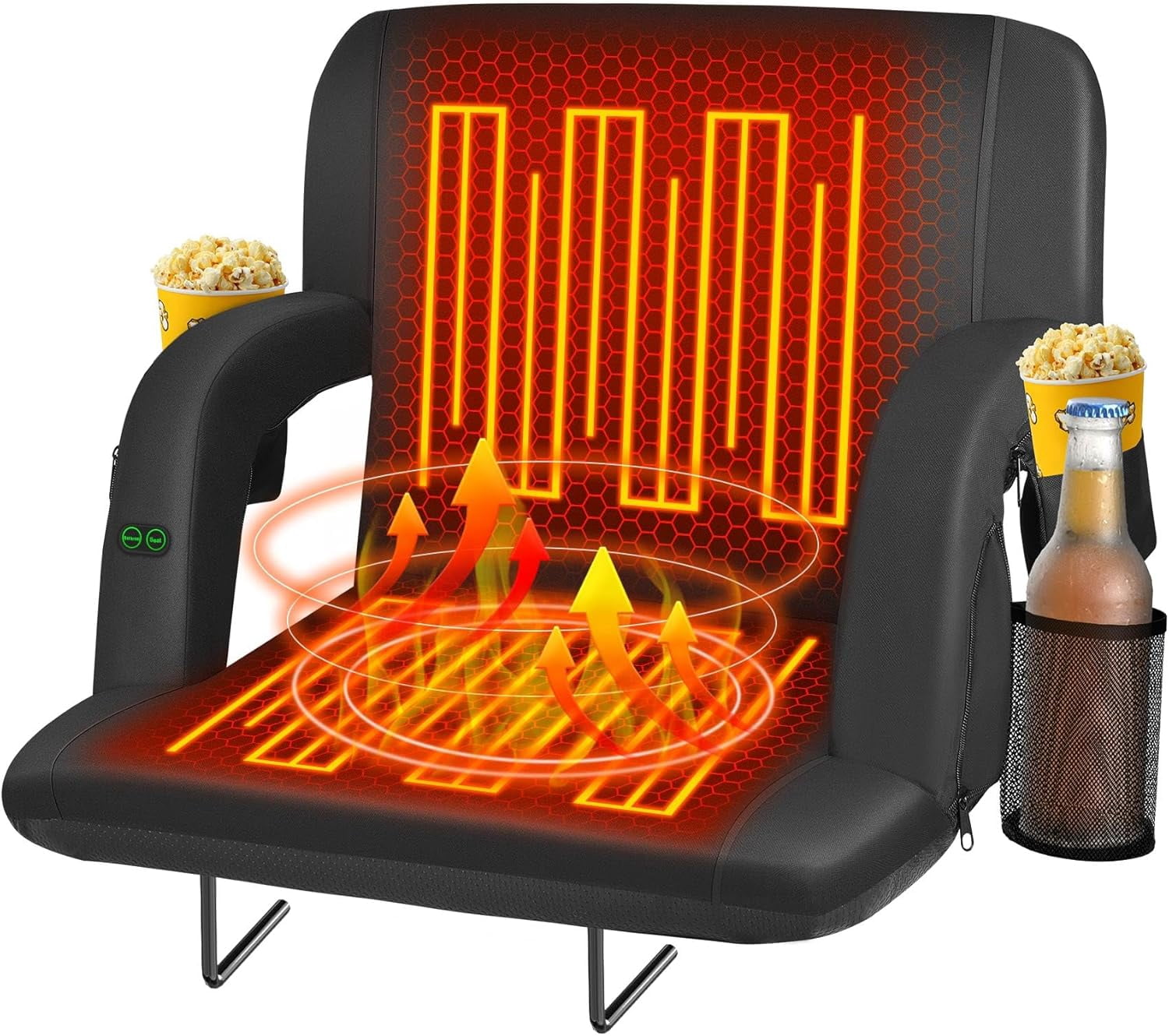 PNKKODW 23" Dual-Sided Heated Stadium Seats with Back Support for ...