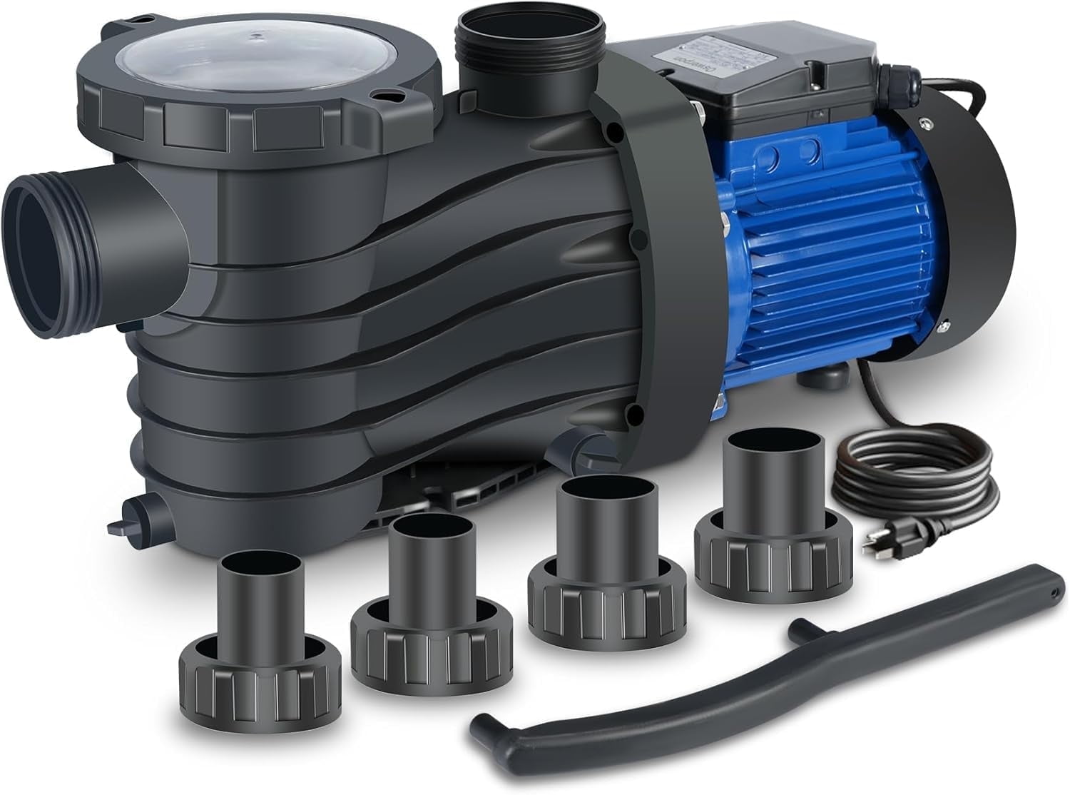 PNKKODW Powerful Selfpriming Pool Pump 3HP 7449GPH Dual Voltage Energy ...