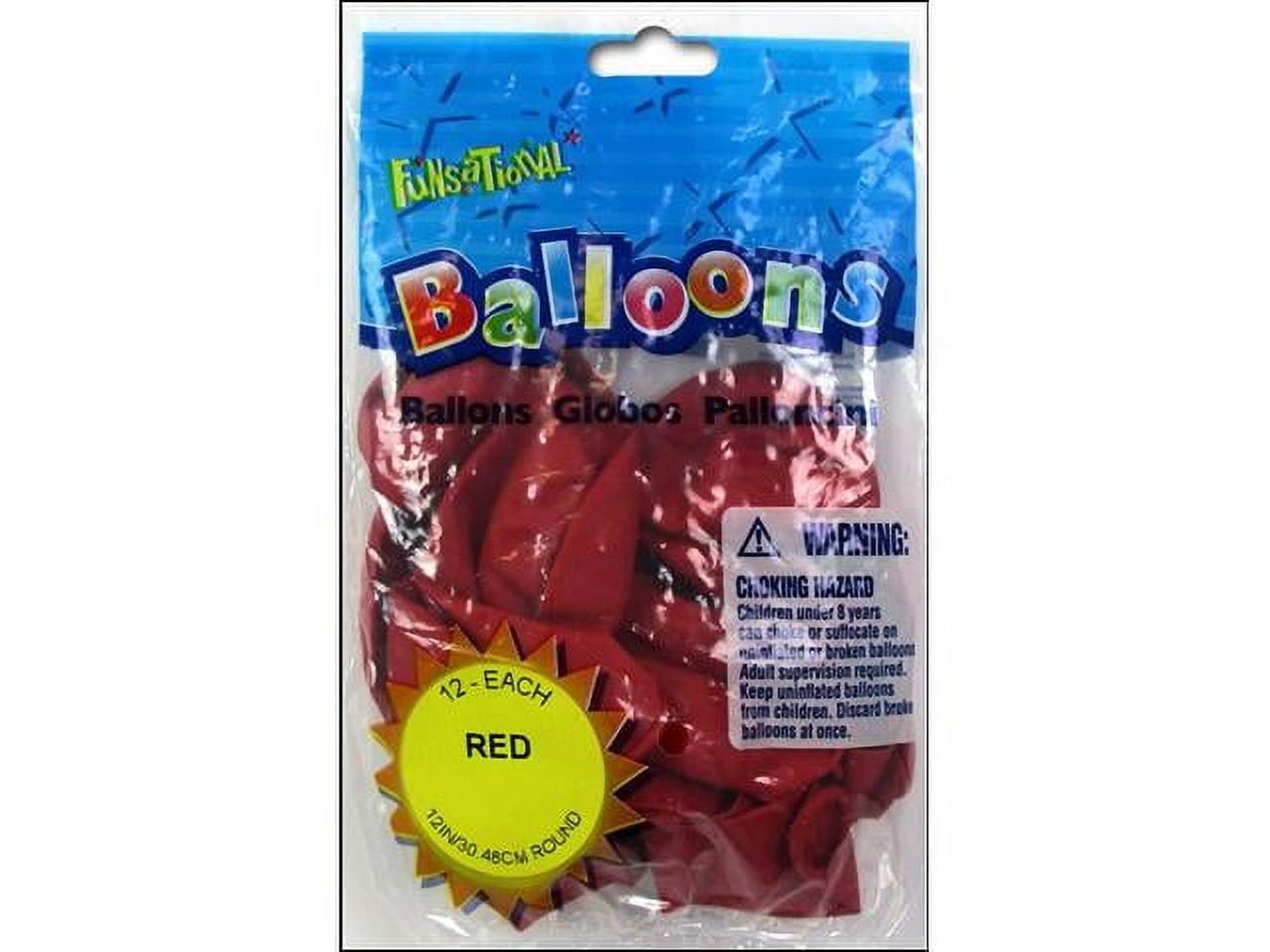PNL Funsational Deco Balloon 12" 12pc Red - Walmart.com