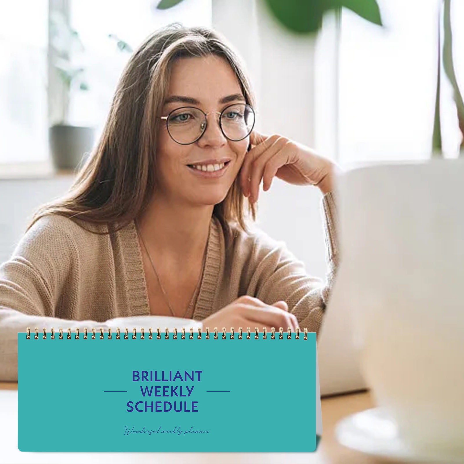 PNNJI Classic Adult English Coil Notebook High Appearance Weekly Plan Business Study Check-in ...