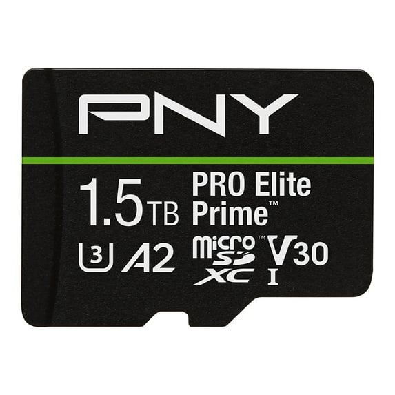 PNY 1.5TB PRO Elite Prime™ C10 U3 V30 A2 microSDXC Flash Memory Card – Ultra-Fast Speeds, Read ...