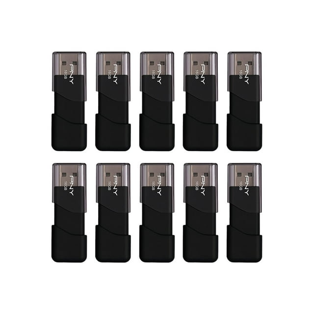 PNY 16GB Attaché 3 USB 2.0 Flash Drive 10-Pack - Walmart.com
