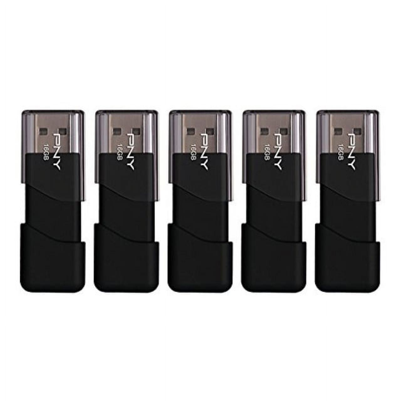 PNY 16GB AttachÃ© 3 USB 2.0 Flash Drive, Pack of 5, Durable ...
