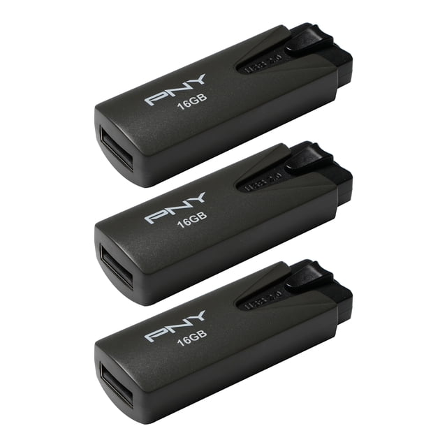 PNY 16GB Attache USB 2.0 Flash Drive - 3 Pack - Walmart Business Supplies