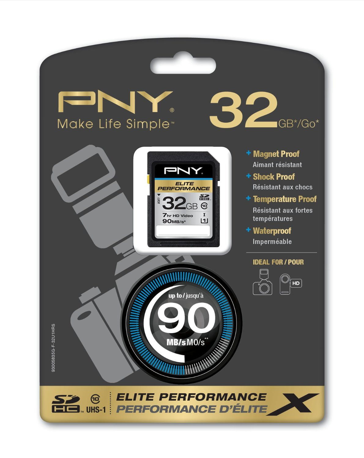PNY 32G Elite Ultra HD DSLR SD card for Nikon D500 D750 D810 D800e D800 ...