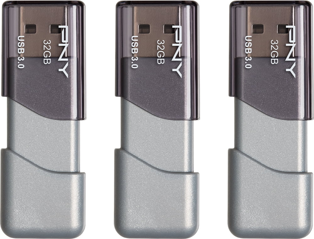 PNY 32GB Turbo Attaché 3 USB 3.0 Flash Drive 3-Pack - Walmart.com
