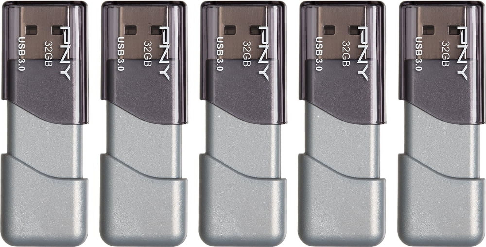 PNY 32GB Turbo Attaché 3 USB 3.0 Flash Drive 5-Pack - Walmart.com