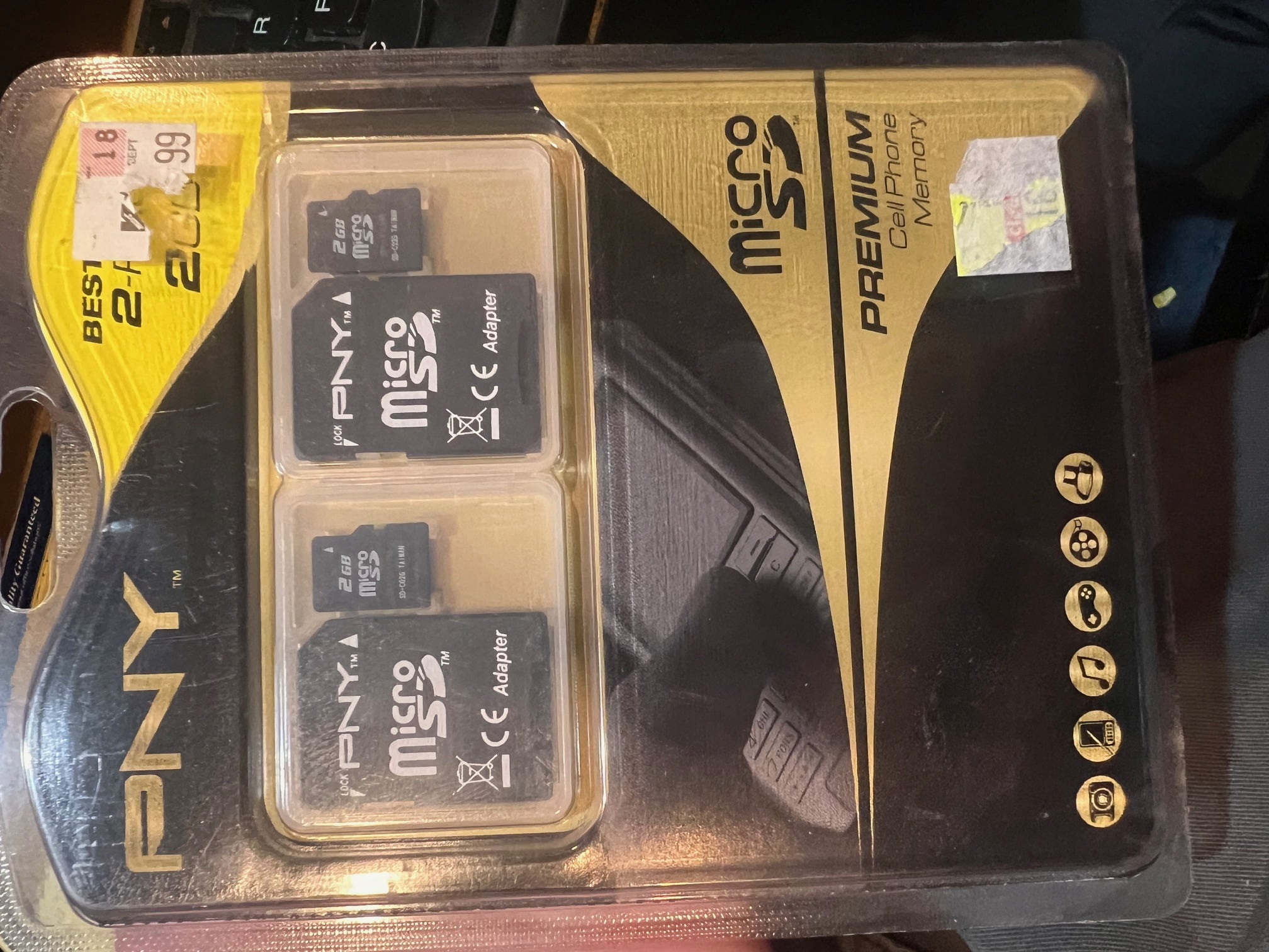 PNY Micro SD Premium Cell Phone Memory 2 Pack 2GB - Walmart Business ...
