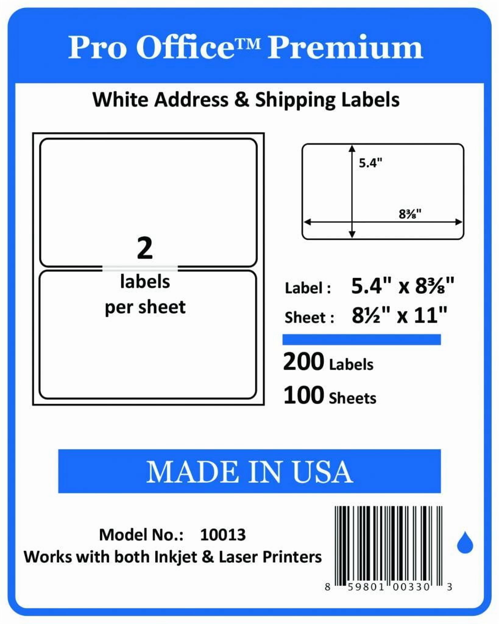 PO13 400 Sheets/800 Labels Pro Office Round Corner Self-Adhesive ...