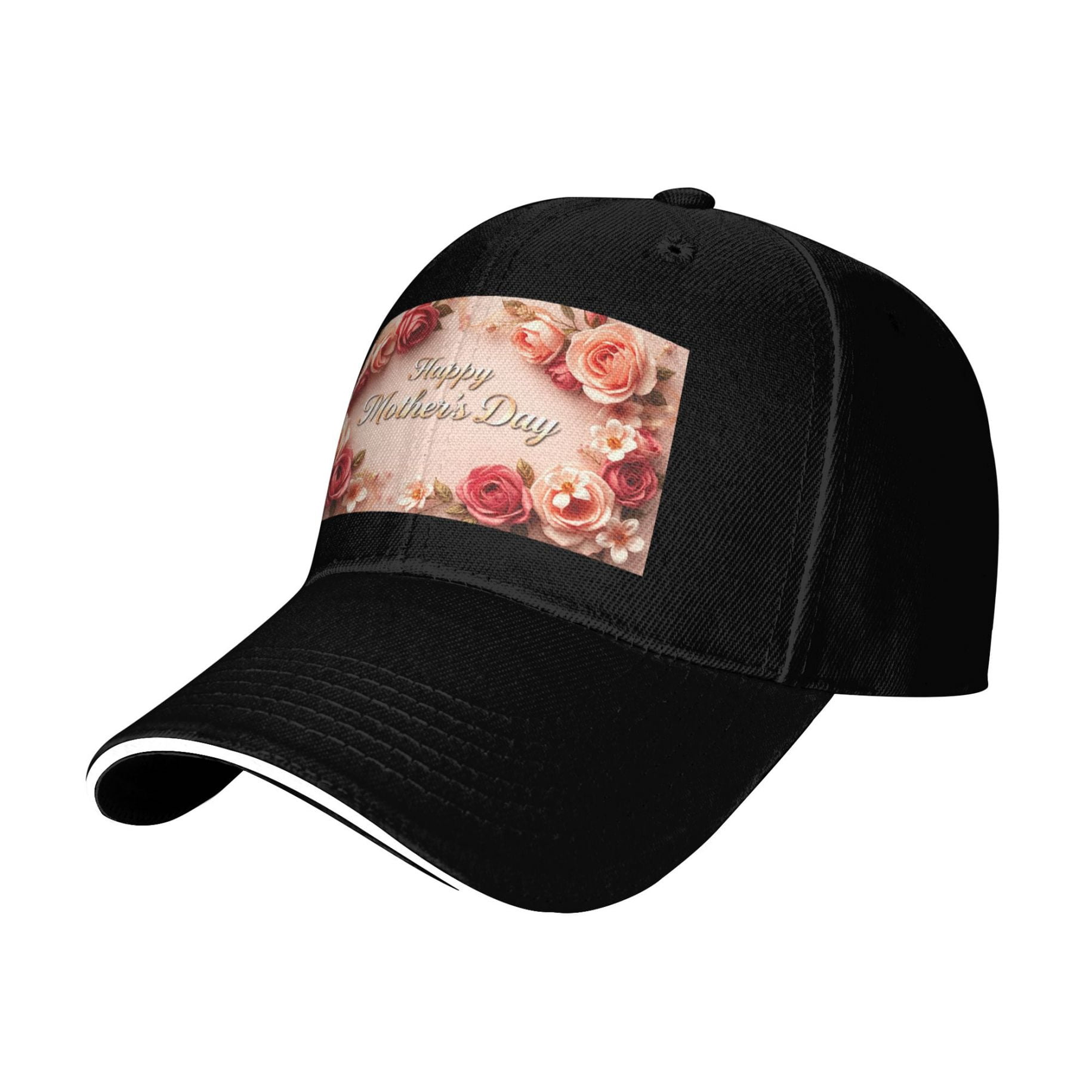 POBUDS - Happy Mother’s Day with Glitter Floral Baseball Cap Adjustable ...