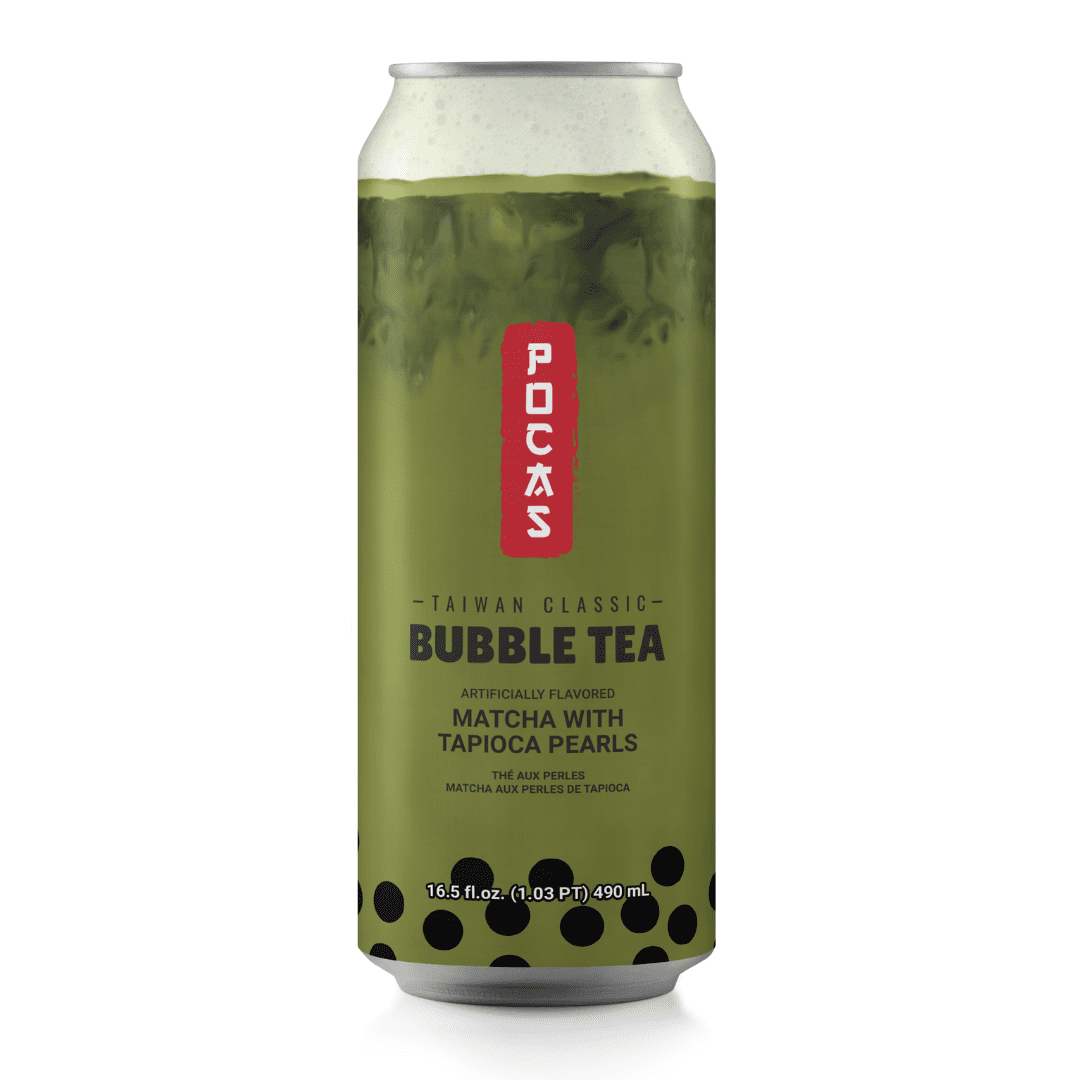 POCAS Bubble Tea, 4 ct, Matcha Flavor, Taiwan Classic Milk Tea ...