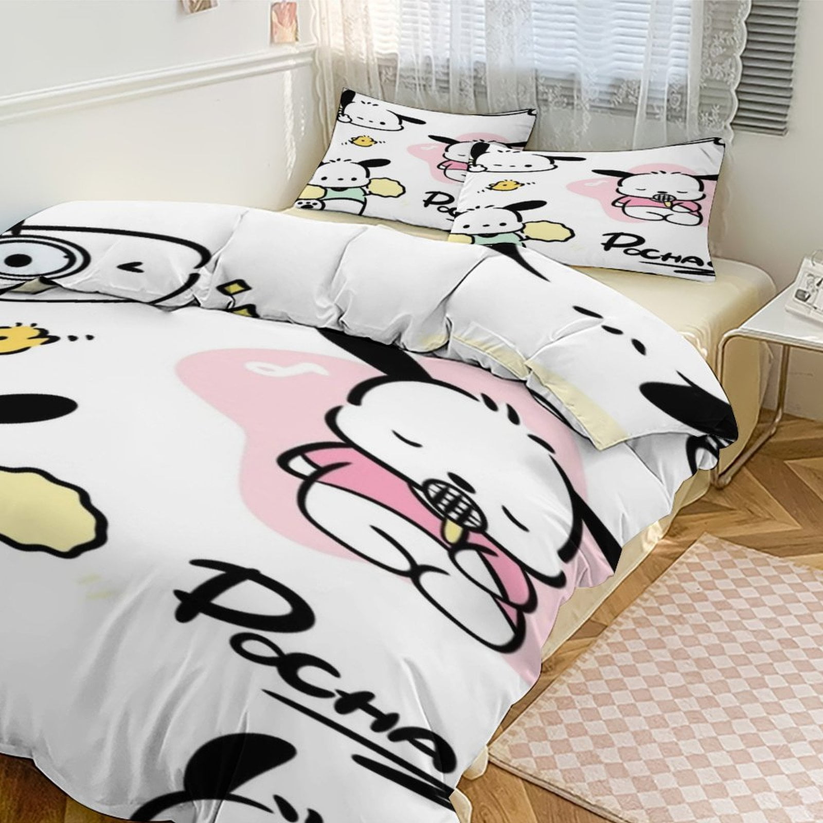 POCHA-CCO Bedding Set Anime Three-piece for Boys Girls Teens Full POCHA ...