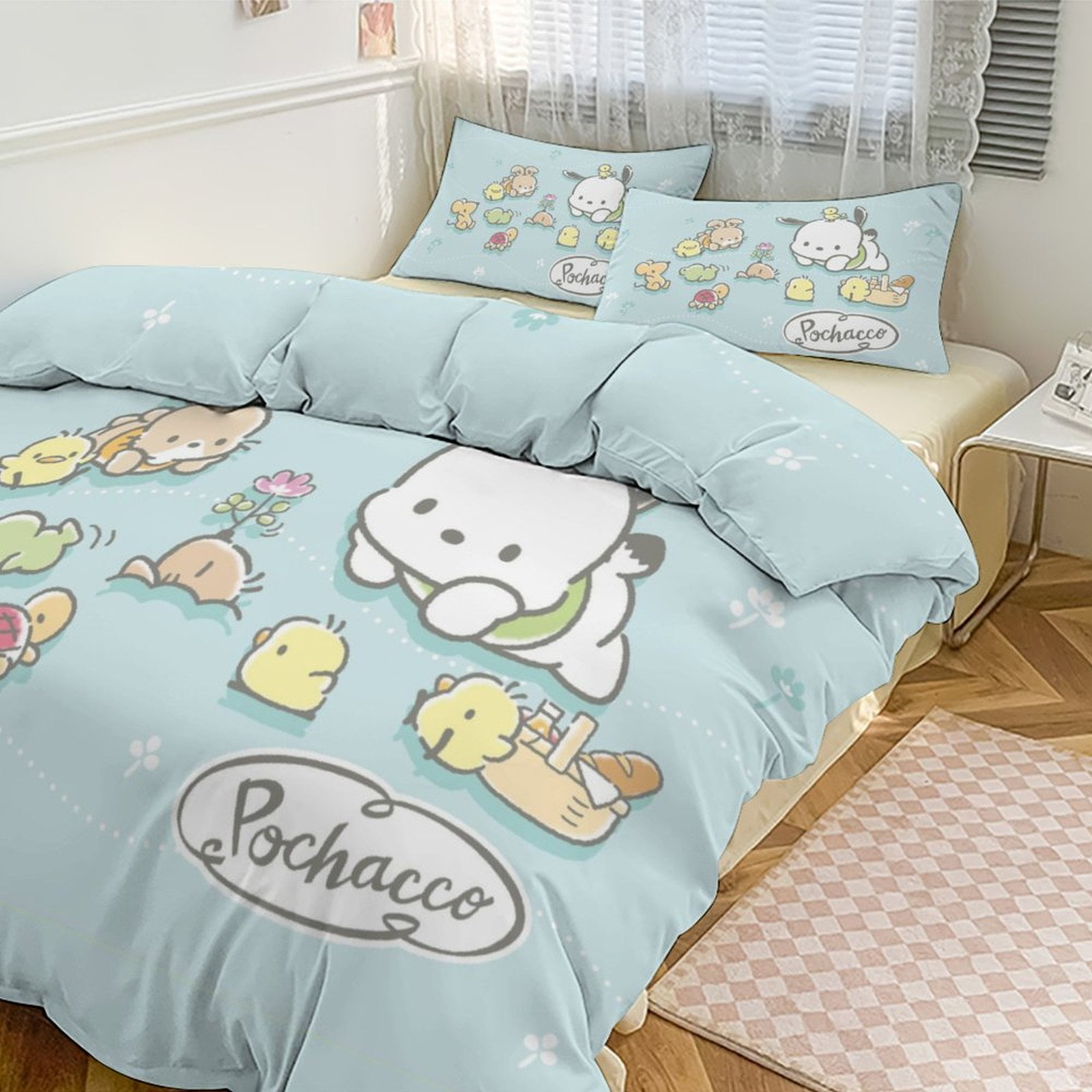 POCHA-CCO Bedding Set Anime Three-piece for Boys Girls Teens Full POCHA ...