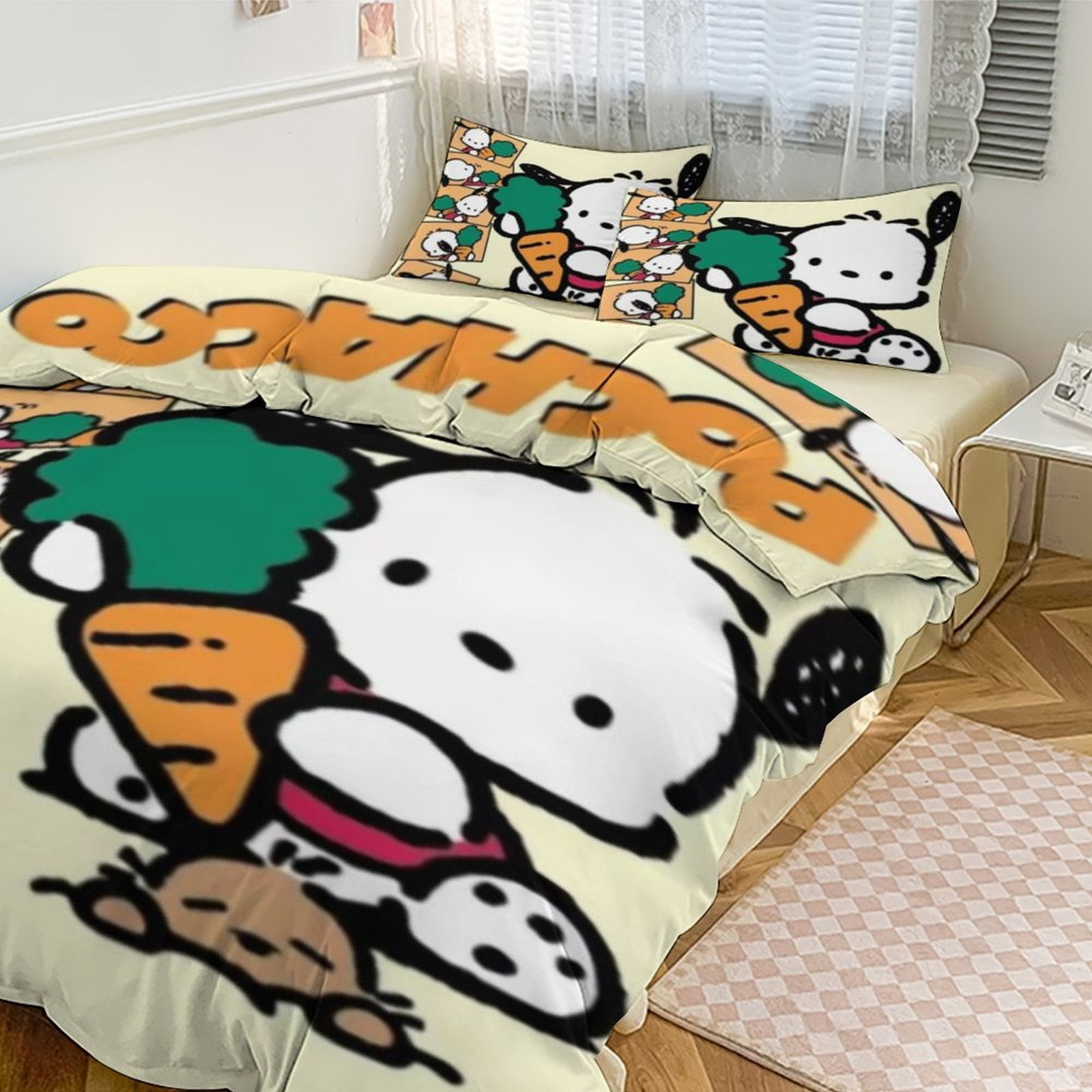 POCHACCO Bedding Set Anime Three-piece for Boys Girls Teens Queen ...