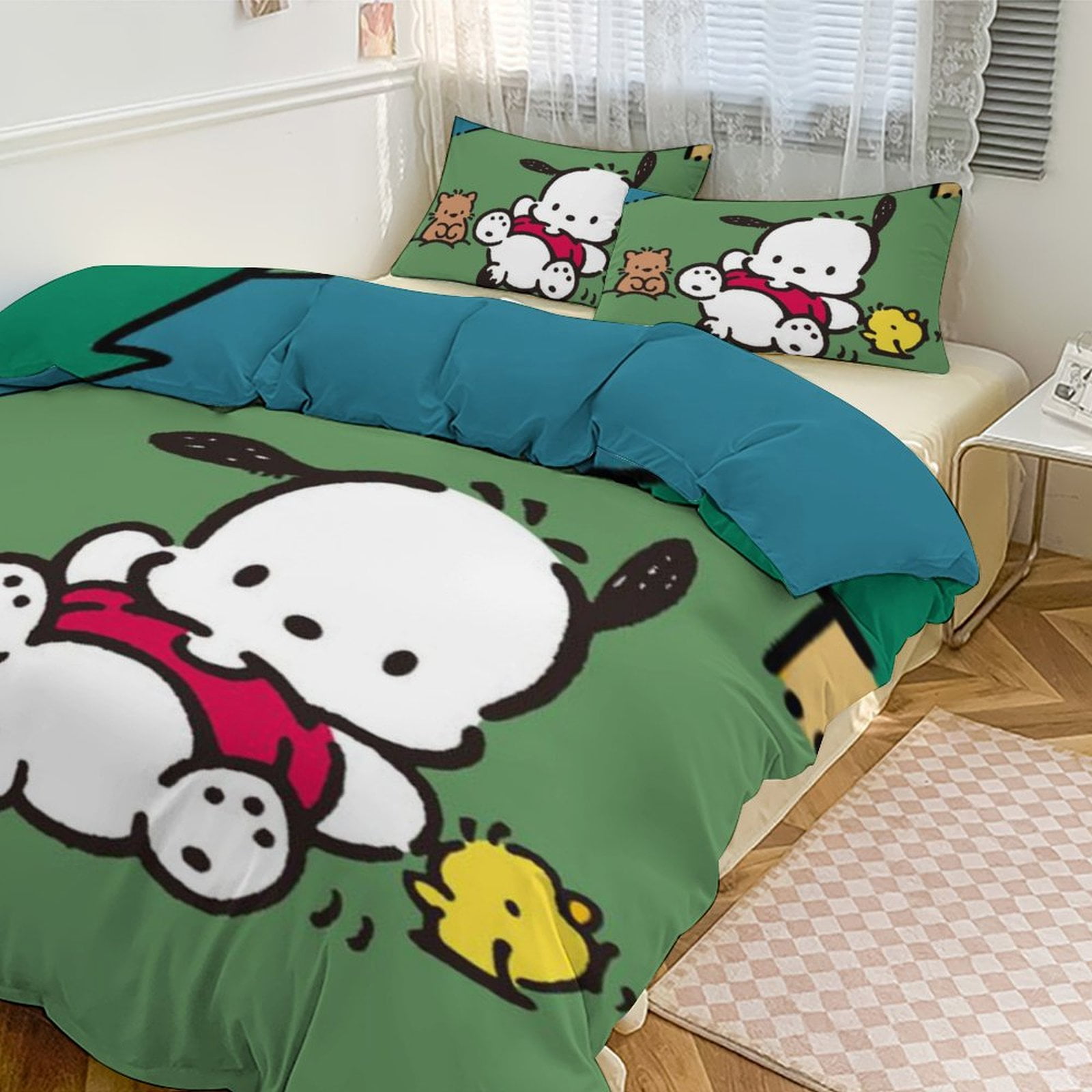 POCHACCO Bedding Set Anime Three-piece for Boys Girls Teens Twin ...