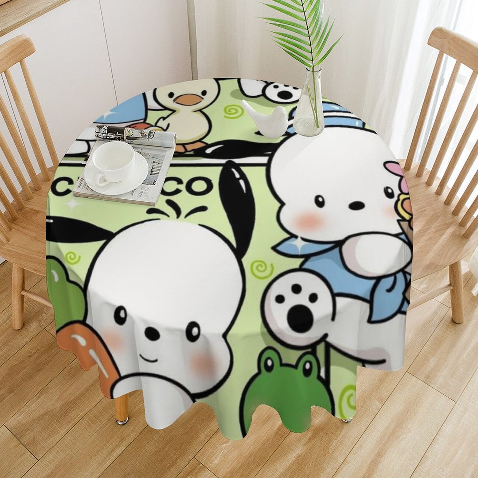 POCHACCO Tablecloth Anime for Dining Table Picnic Gift 70x70in POCHACCO ...