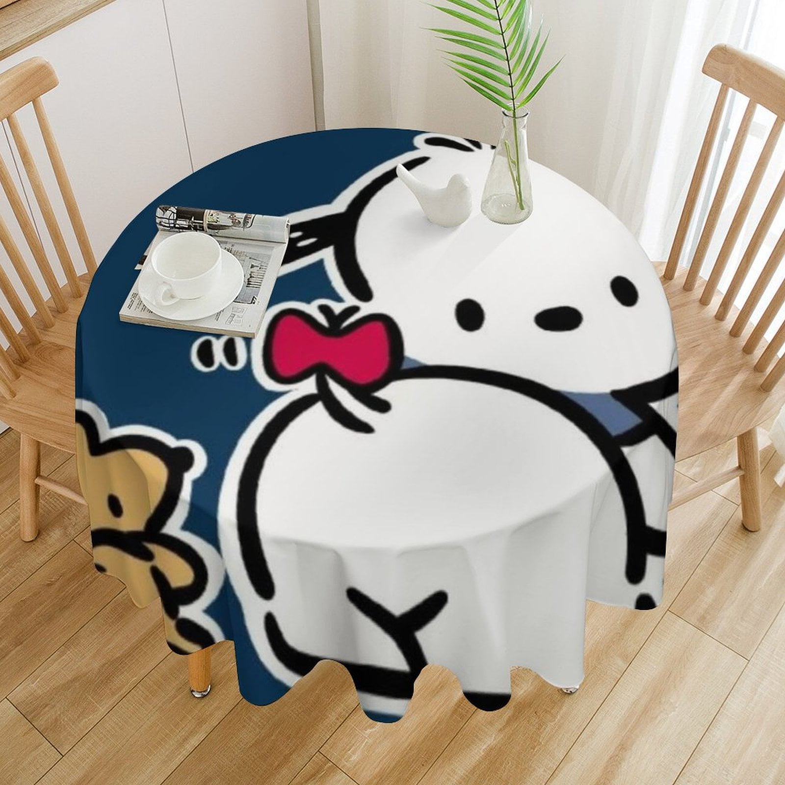 POCHACCO Tablecloth Anime for Dining Table Picnic Gift 70x70in POCHACCO ...