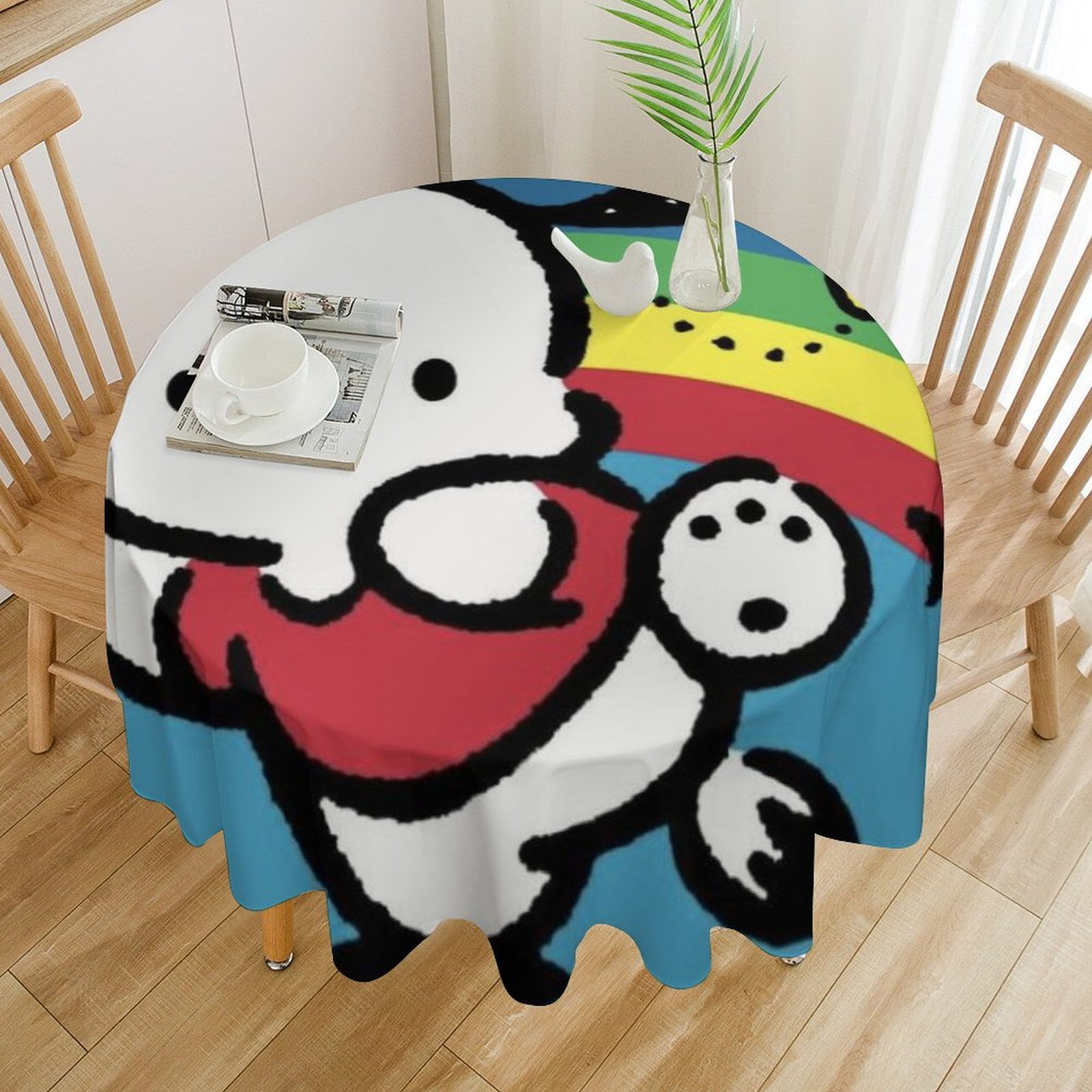POCHACCO Tablecloth Anime for Dining Table Picnic Gift 70x70in POCHACCO ...