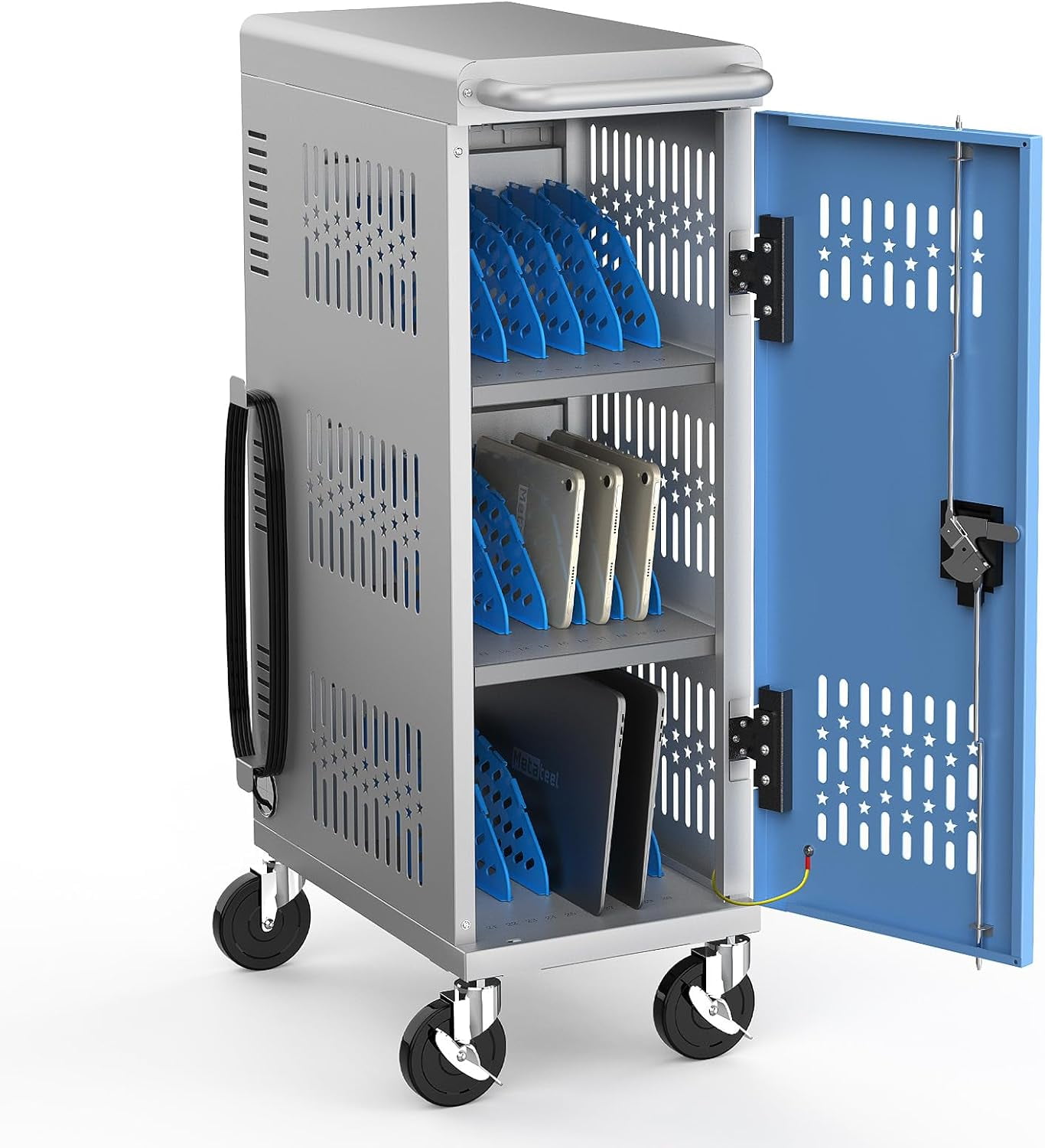 POCHAR Fully Assembled 18 Tablet/Chromebook Charging Station, Laptop ...