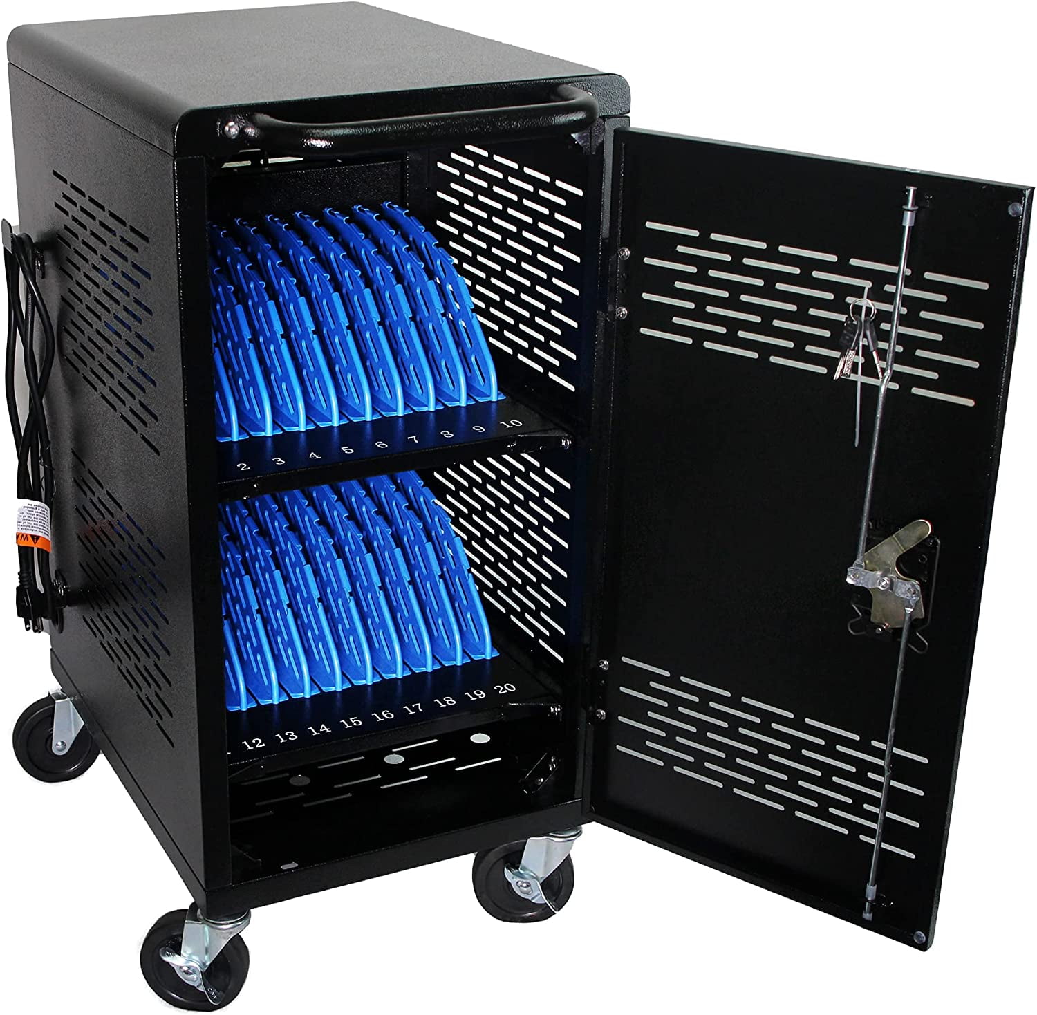 POCHAR 20-Unit Tablet/Laptop/Computer Charging Station, Fully Assembled ...