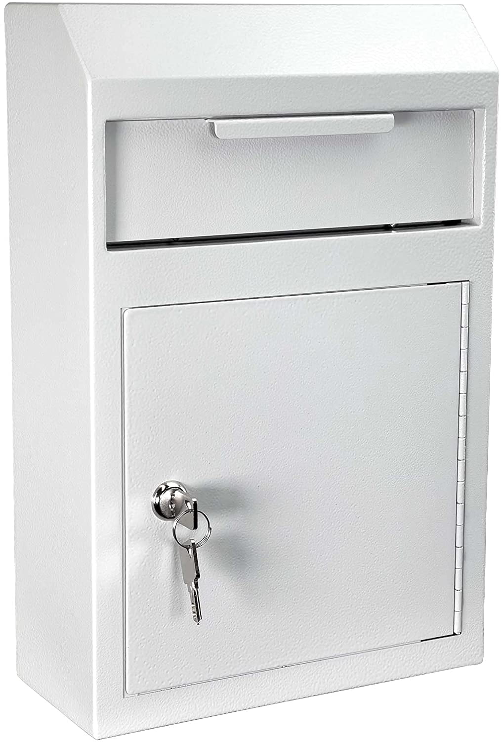 POCHAR Lockable Slot Door Wall-Mount Security Drop Box for Mail, Keys ...