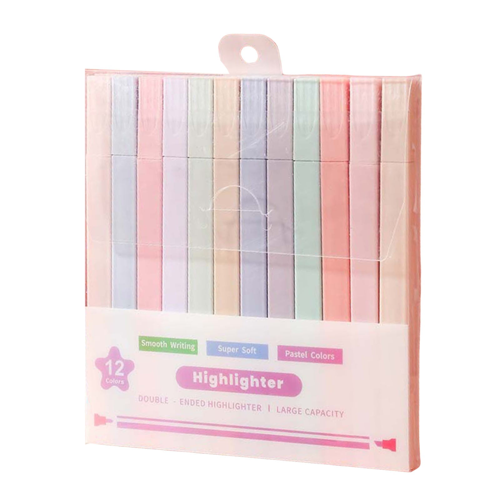 POCHER Highlighters Pastel Pens 12 Colors Bible Pens No Bleed With Soft ...