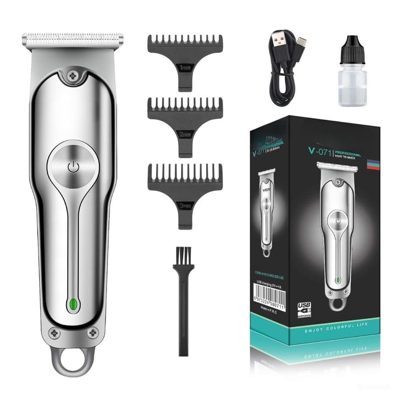 POCKETFRIENDIES V071 Cordless Professional Hair Clipper SILVER V021 ...