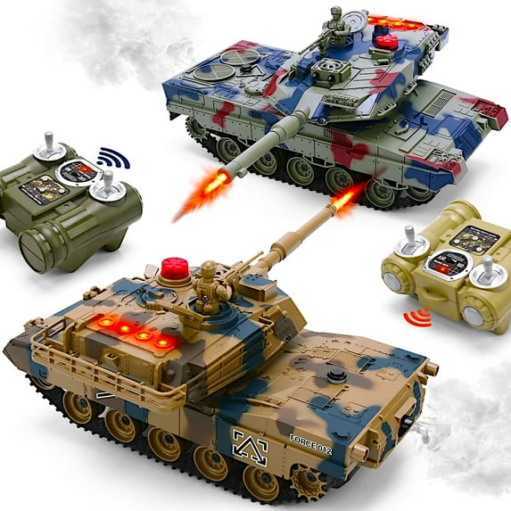 POCO DIVO Abrams vs Tiger 2-Set Infrared Battle Tanks 2.4Ghz Full Size ...
